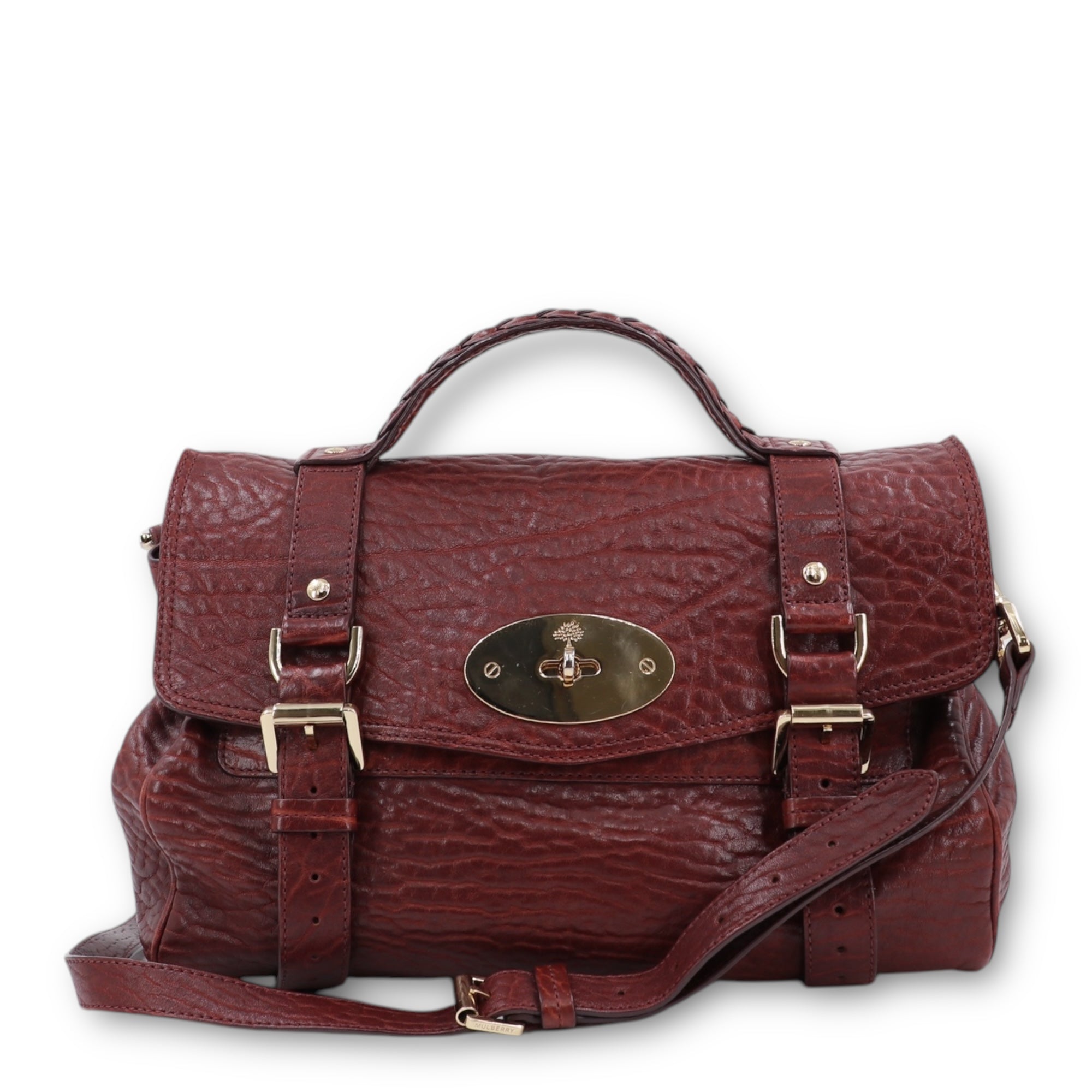 Mulberry Medium Alexa Shrunken Calfskin braun – Designer Labels Premium ...